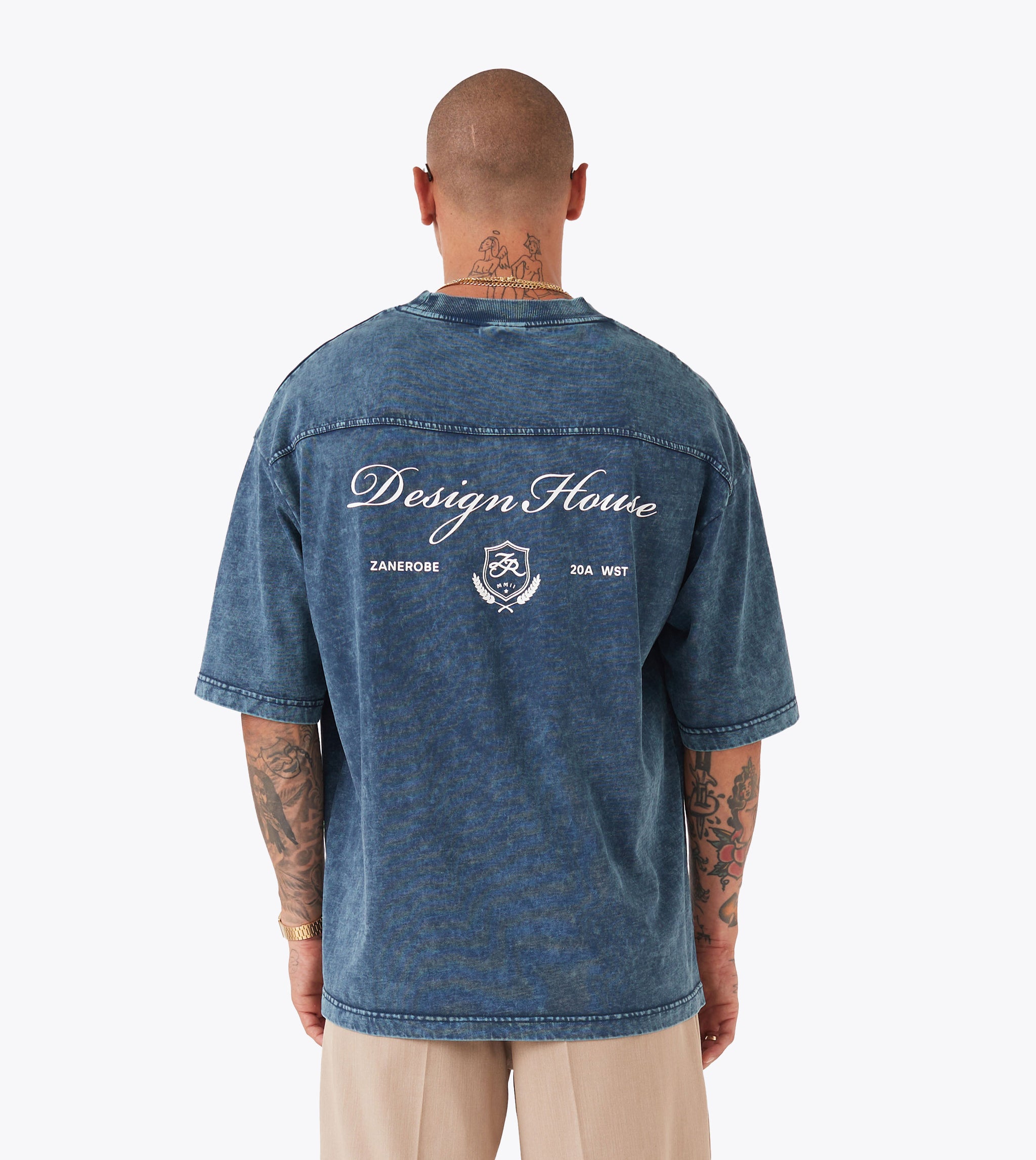 Crest Flow Tee GD Navy