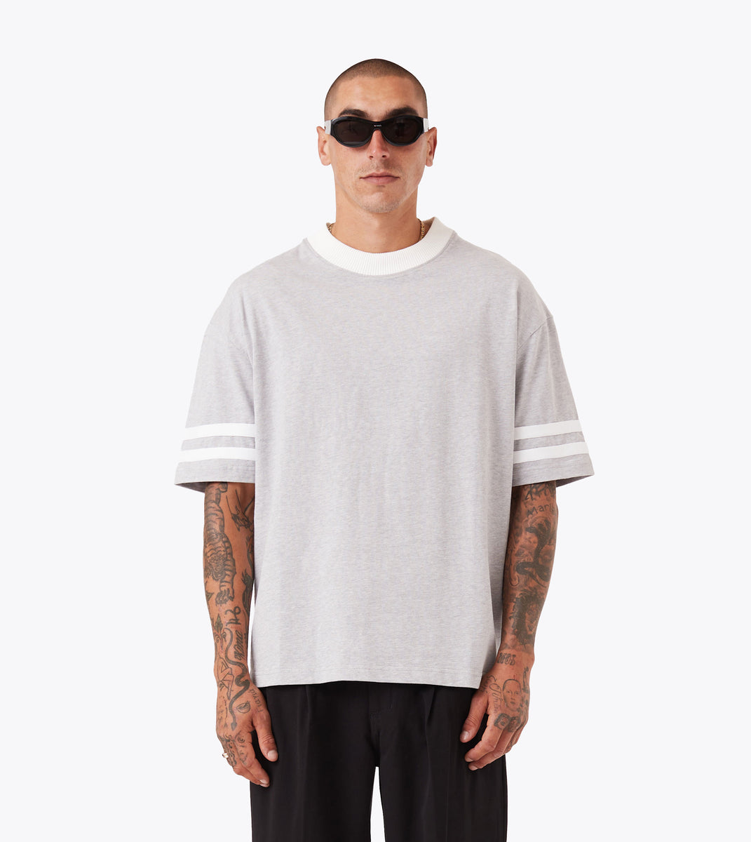 QB Lounge Tee Grey Marle – ZANEROBE
