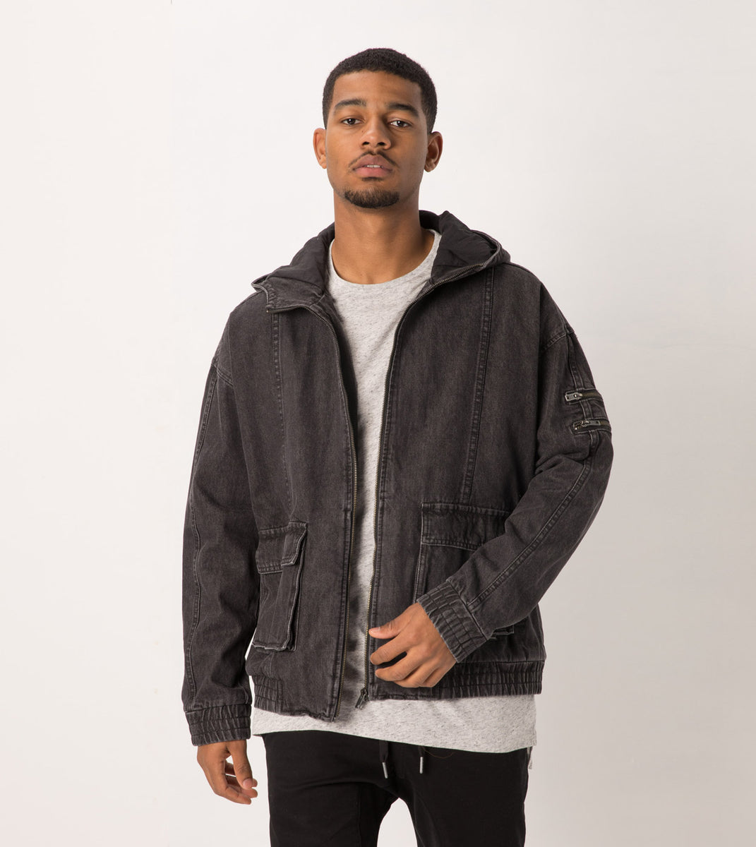 Box Denim Jacket Black – ZANEROBE