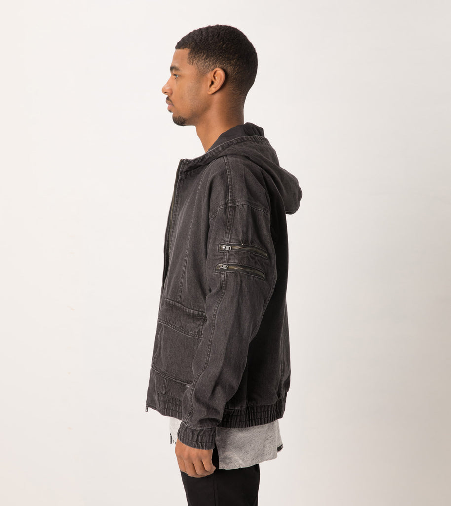 Box Denim Jacket Black – ZANEROBE