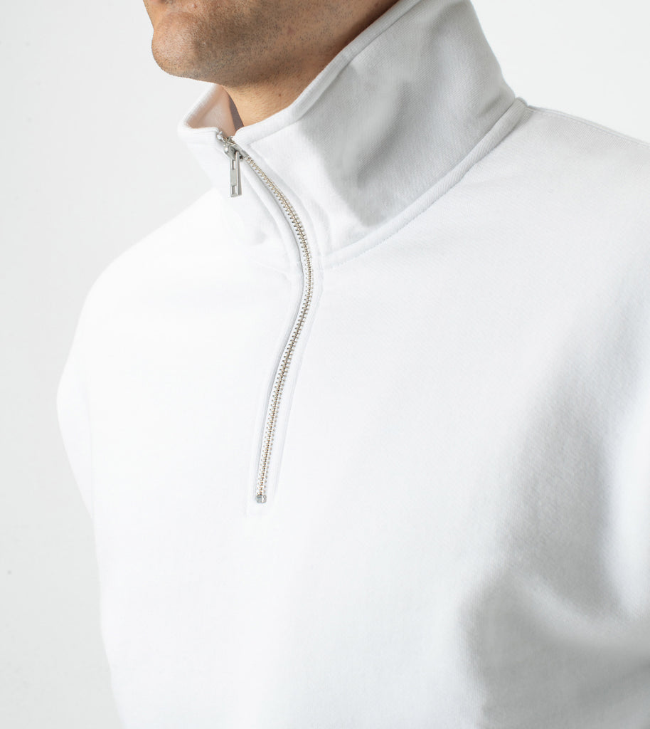 Track Zip Sweat White – ZANEROBE